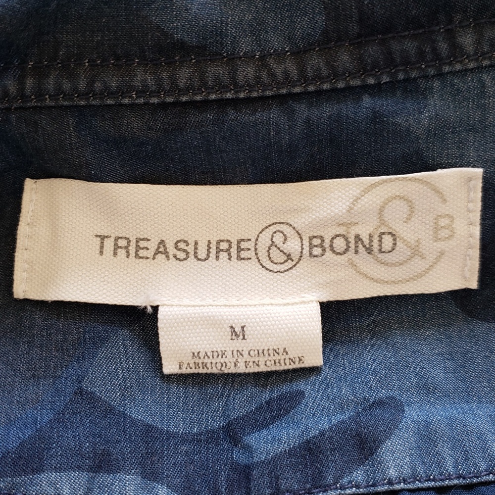 Women's Treasure & Bond Blue Camo Jacket - Gem